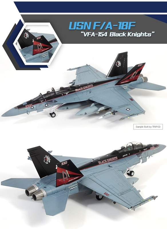 Model samolotu USN F/A-18F VFA 154 Black Knights 1:72 - Modeledo.pl