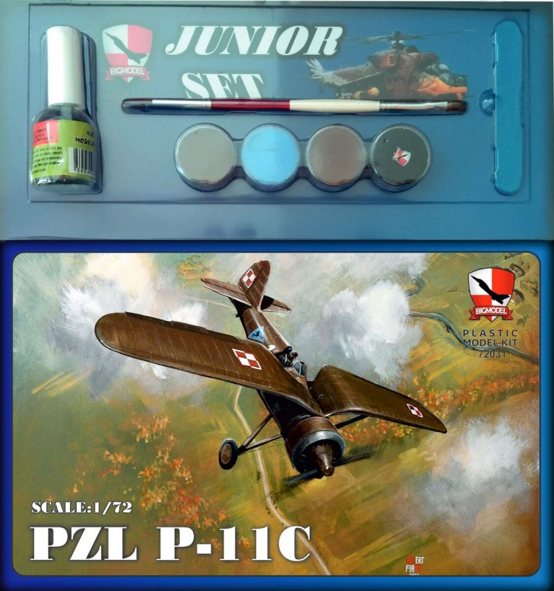 Junior Set - polski samolot PZL P.11C model 1-72 - Modeledo.pl