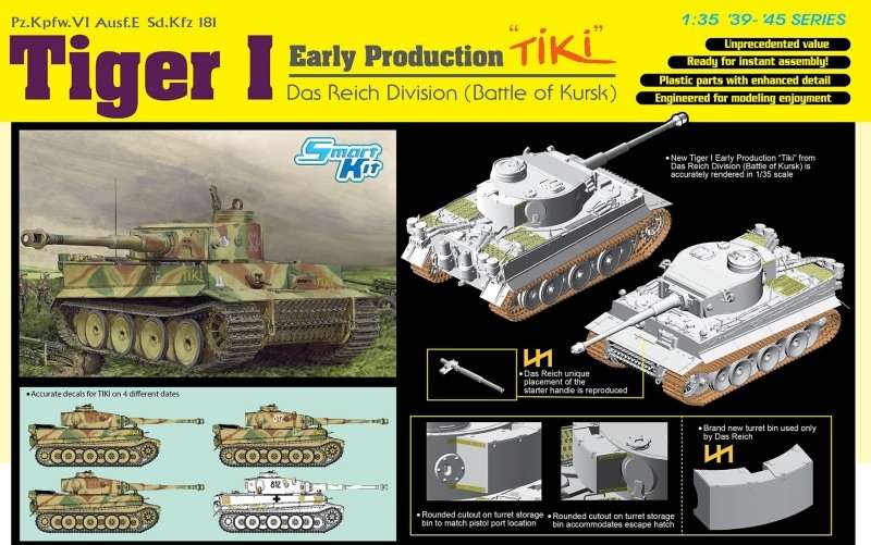 Niemiecki czołg Tiger I TiKi - model Dragon 6885 w skali 1-35