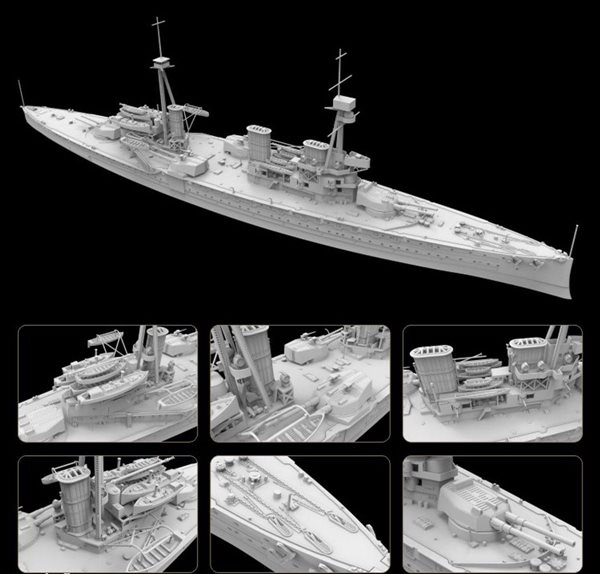 Model krążownika liniowego HMS Invincible 1914 Flyhawk 1311 1:700 ...