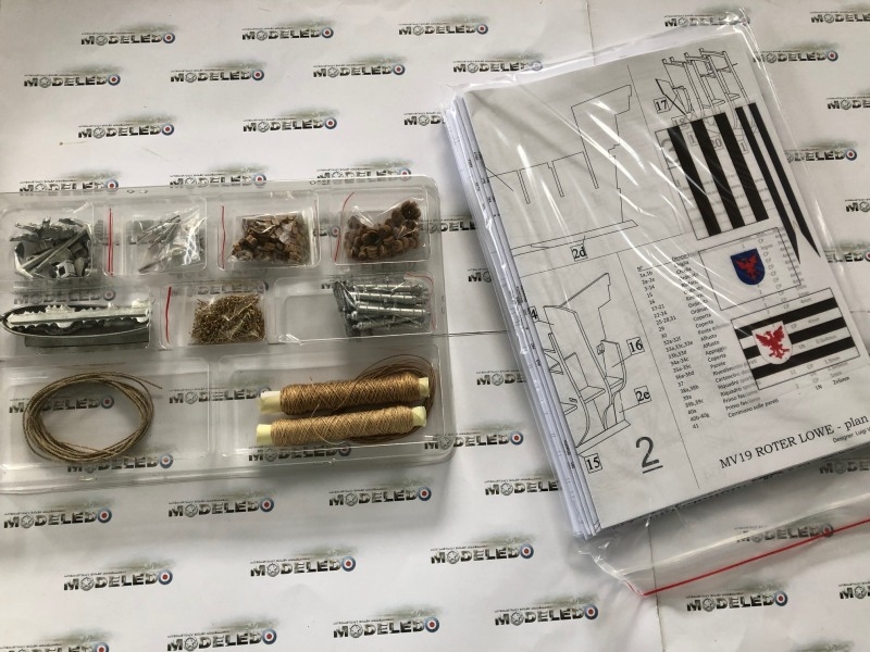 Galeon Roter Lowe - drewniany model do sklejania w skali 1-55 - Modeledo.pl