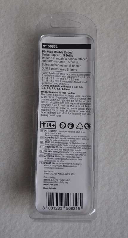 Pin Vice Double Ended Swivel Top with 5 Drills - Modeledo.pl