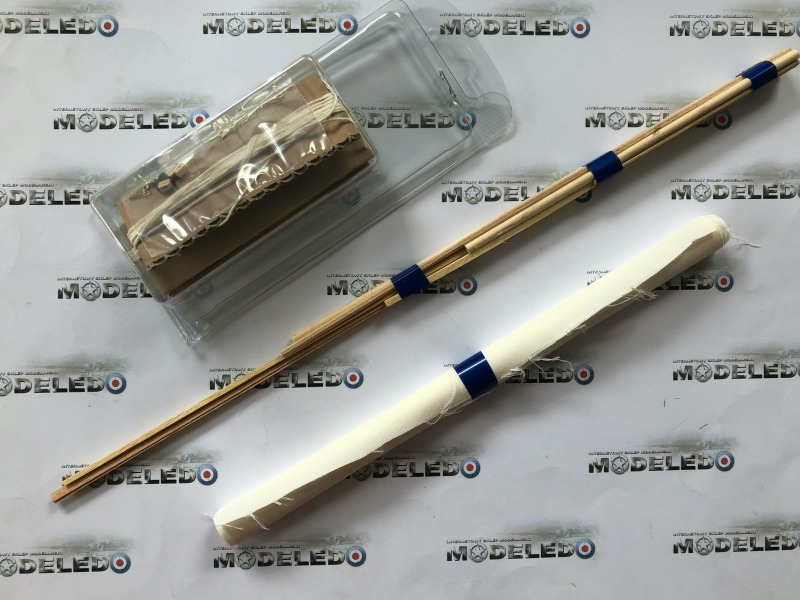 Drewniana łódź wiosłowo żaglowa Torborg - Modeledo.pl