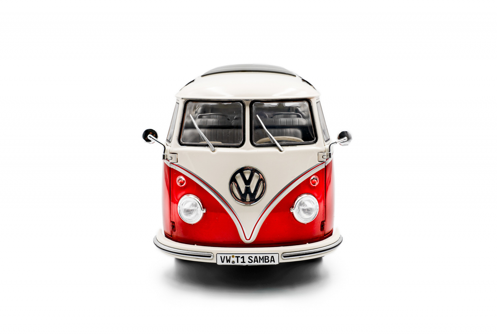 Gotowy model Volkswagen T1 Samba Red/White 1962 1/18 - Solido 1813402 ...