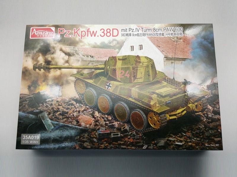 Niemiecki czołg Panzer 38D z Pz.IV Turm 8cm PAW 600 skala 1-35 ...