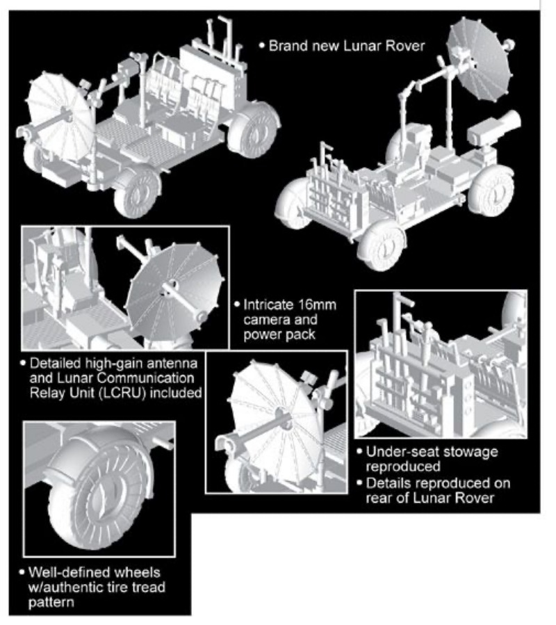 Apollo 17 łazik księżycowy, CSM oraz LM - Modeledo.pl