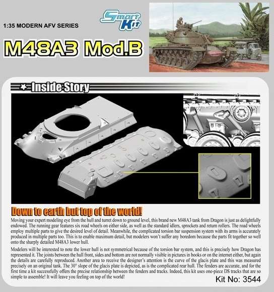 Amerykański czołg M48A3 Patton w skali 1-35 - Modeledo.pl