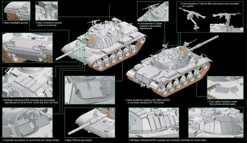 Czołg IDF M60 w skali 1-35 - Modeledo.pl