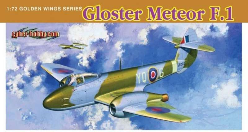 Brytyjski myśliwiec Gloster Meteor F.1 - model Dragon w skali 1-72 ...