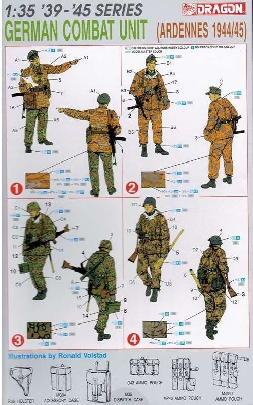 Jednostka bojowa Ardeny 1944-45 - figurki w skali 1-35 - Modeledo.pl