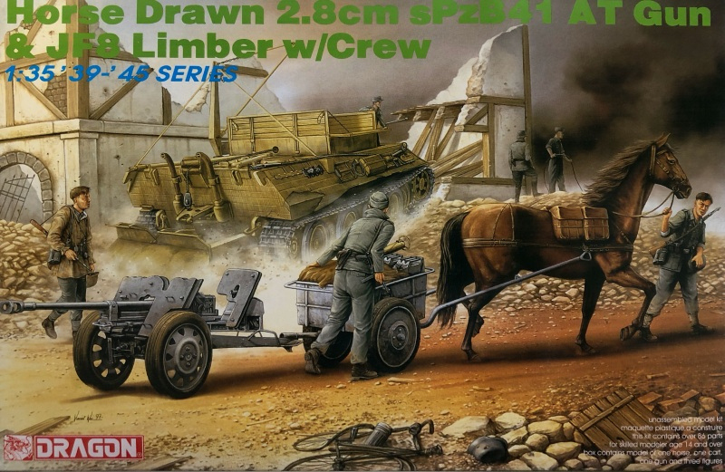 Działo sPzB41 AT ciągnięte przez konia - Modeledo.pl