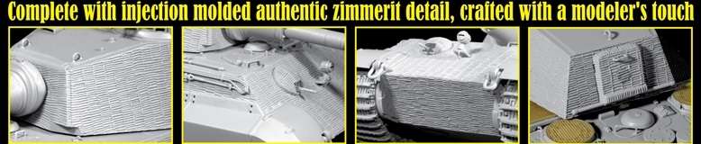 Czołg King Tiger z zimmeritem Dragon 1:35 - Modeledo.pl