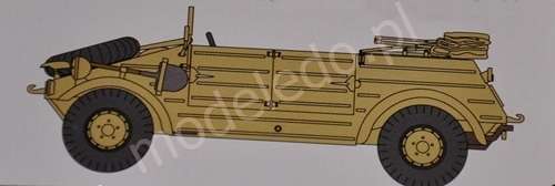 Kubelwagen Africa Corps z oficerami w skali 1-35 - Modeledo.pl
