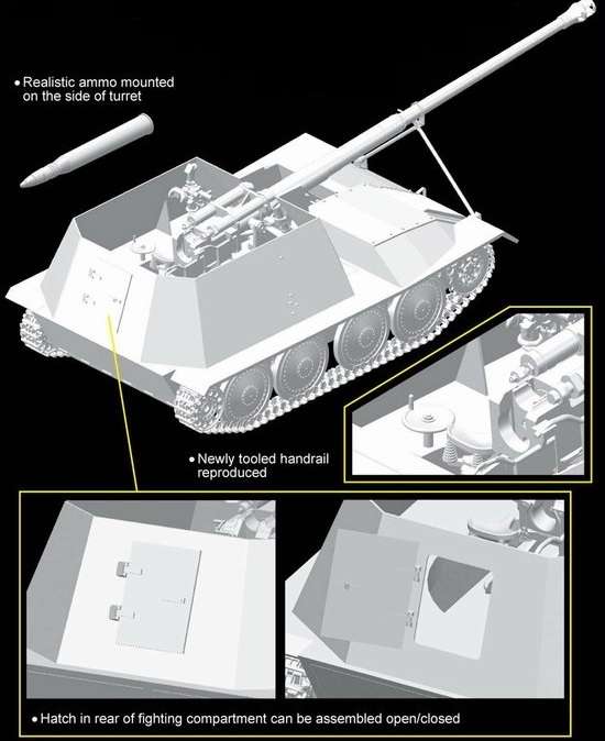 Niemieckie działo samobieżne 8,8 Pak 43 Waffentrager w skali 1-35 ...
