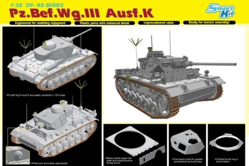 Niemiecki czołg dowodzenia Pz.Bef.Wg.III Ausf.K - skala 1-35 - Modeledo.pl