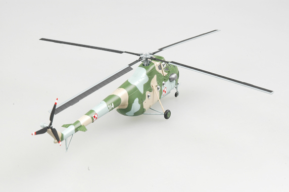 Sklejony model helikoptera Mi-4A z polską kalkomanią w skali 1:72 ...