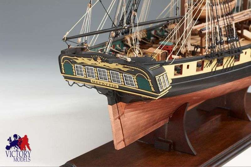 Rosyjski bryg Mercury drewniany model do sklejania 1:64 - Modeledo.pl