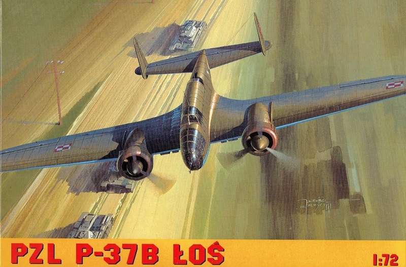 Polski bombowiec PZL P-37B Łoś w skali 1:72 - Modeledo.pl