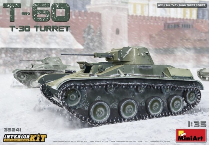 Model Soviet Light Tank T-60 Interior Kit - T-30 Turret model w skali 1 ...
