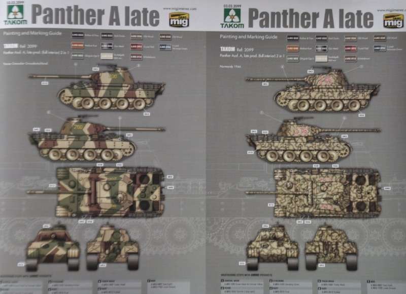 Czołg Panther A 2w1 późna produkcja - model w skali 1:35 z wnętrzem ...