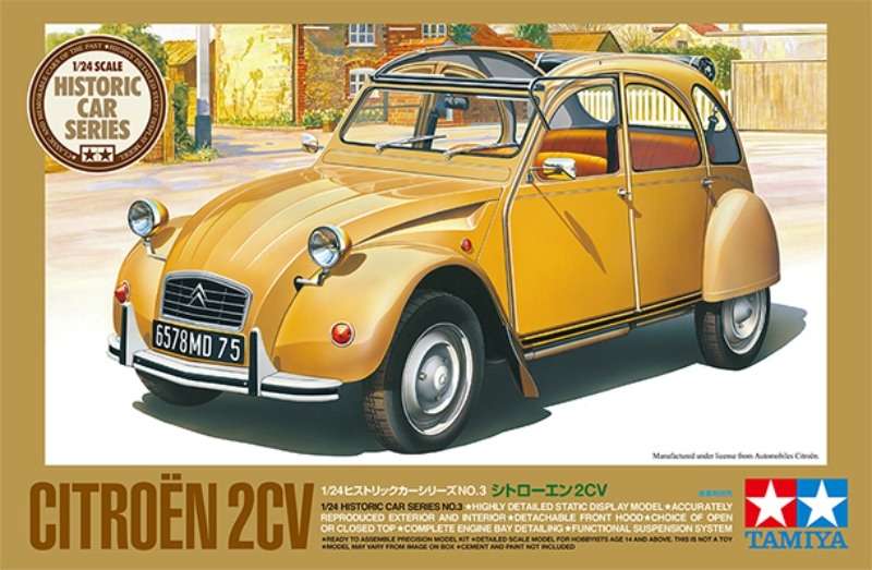 Samochód Citroen 2CV - model Tamiya w skali 1:24 - Modeledo.pl