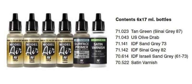Zestaw 6 modelarskich farb - Israeli Defense Force Colors - Modeledo.pl