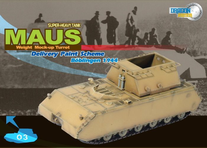 Die Cast Dragon Armor 60156 German Super Heavy Tank Maus M.U.T ...