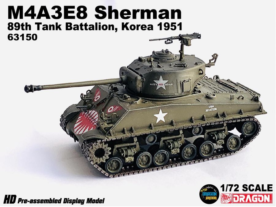 Die Cast Dragon Armor 63150 M4A3E8 Sherman 89th Tank Battalion Korea ...