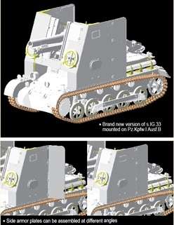 Niemieckie działo samobieżne 15cm s.IG.33(Sf) na Panzer I B skala 1-35 ...