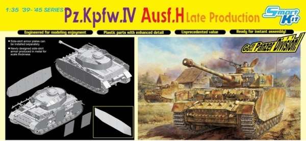 Niemiecki czołg PZ IV H do sklejania Dragon 6300 - Modeledo.pl