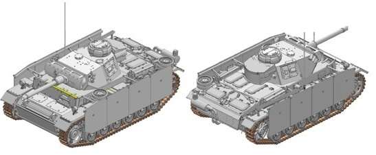Niemiecki czołg PZ III z bocznymi osłonami 1/35 - Modeledo.pl