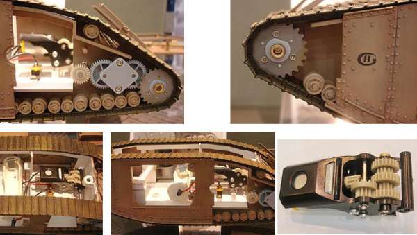 Brytyjski czołg z WWI Mk. IV Male z silniczkiem - Modeledo.pl