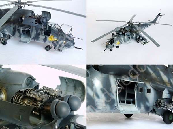 Model helikoptera do sklejania Mi-24V Hind w skali 1:35 - Modeledo.pl